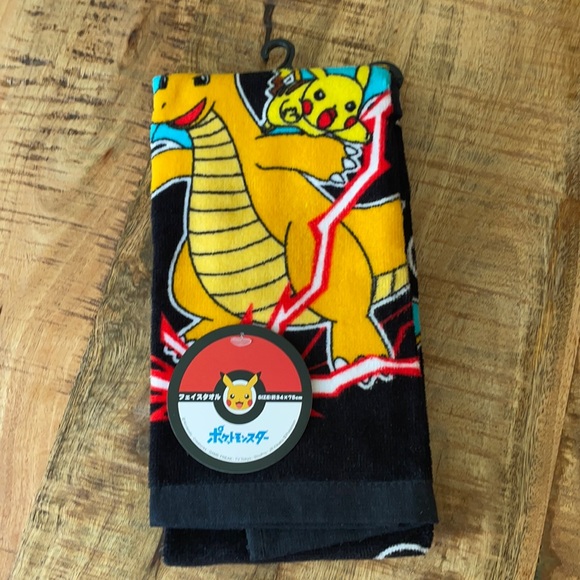 Pokemon | Bath | New Pokemon Towel Dragonite Pikachu Face Towel | Poshmark